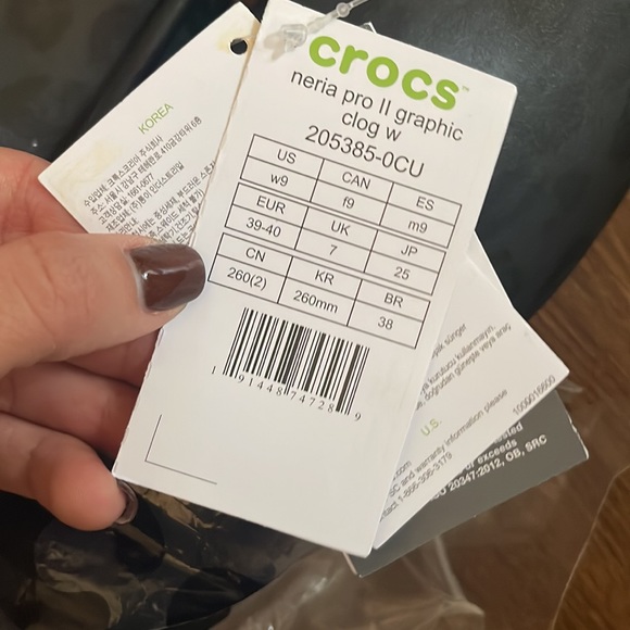 CROCS | Shoes | Crocs Black Leopard Clogs Relaxed Fit Work Clogs Never ...